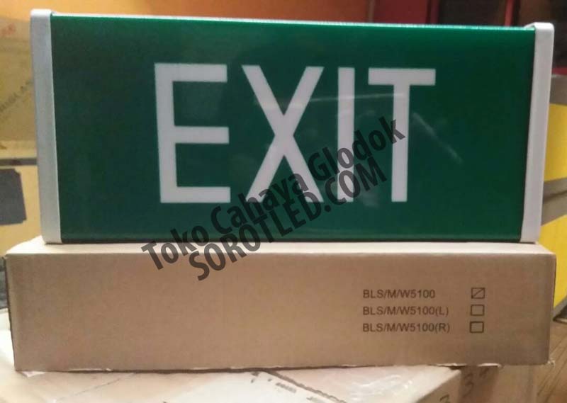 Lampu Emergency EXIT LED Maxspid Boxster - Toko Cahaya Glodok