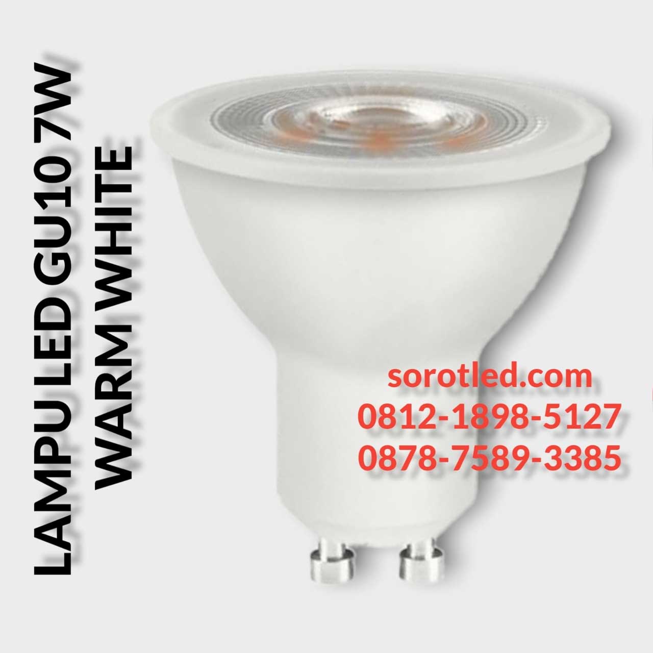 Jual Lampu LED Spot GU10 7W 3000K AC220V | Cahaya Glodok
