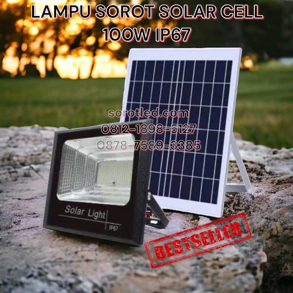 Lampu Sorot SOLAR 100W LED IP67 Terbaru | Cahaya Glodok